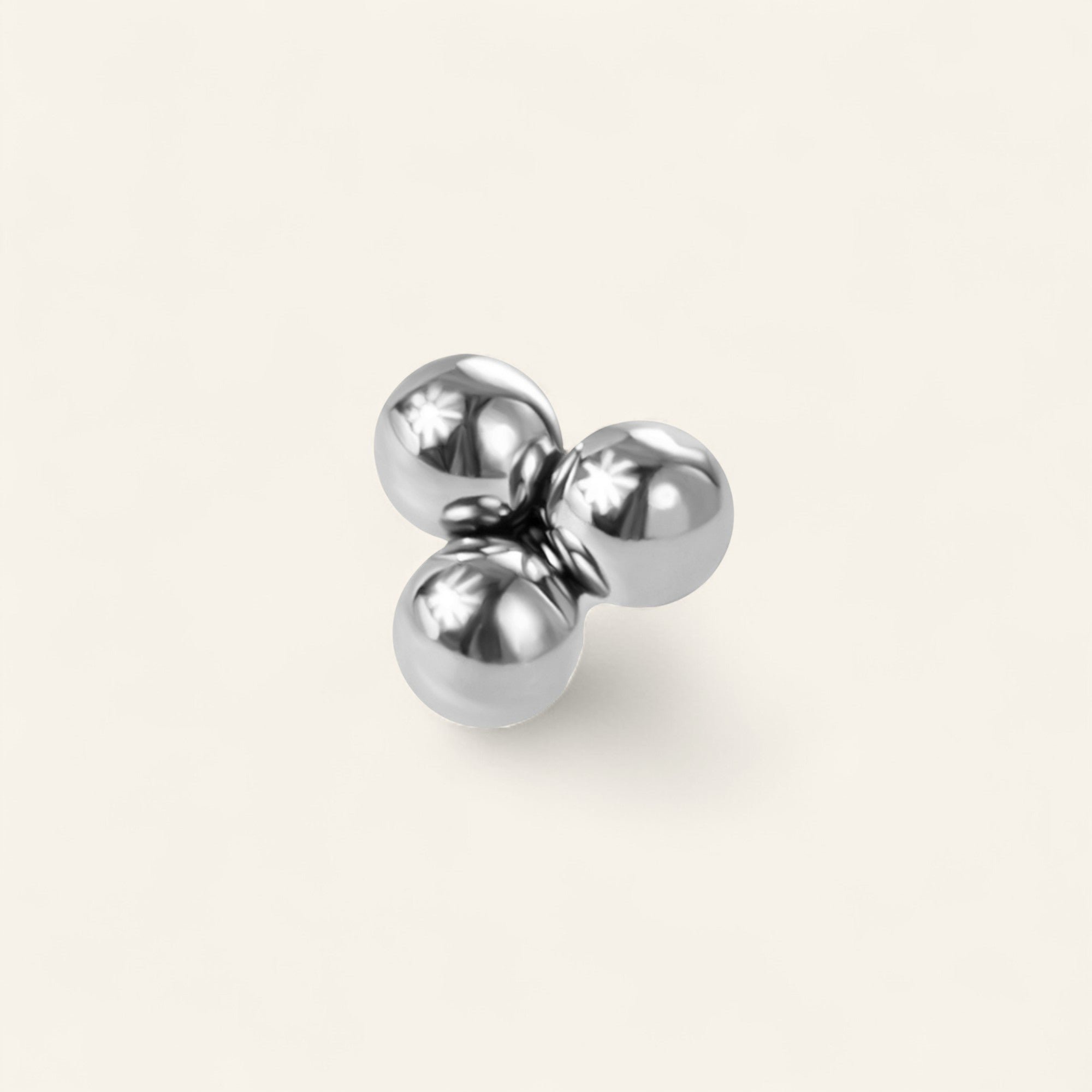The Titanium Tri Bead Stud Top – Black Betty Design